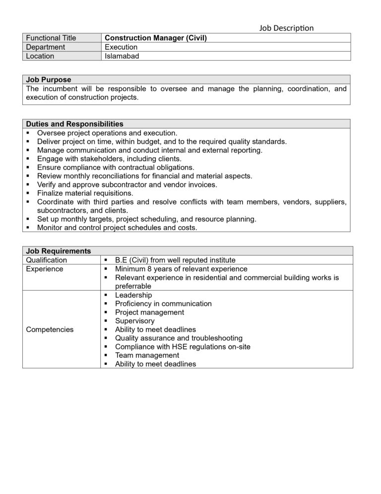 Career – Paragon Constructors