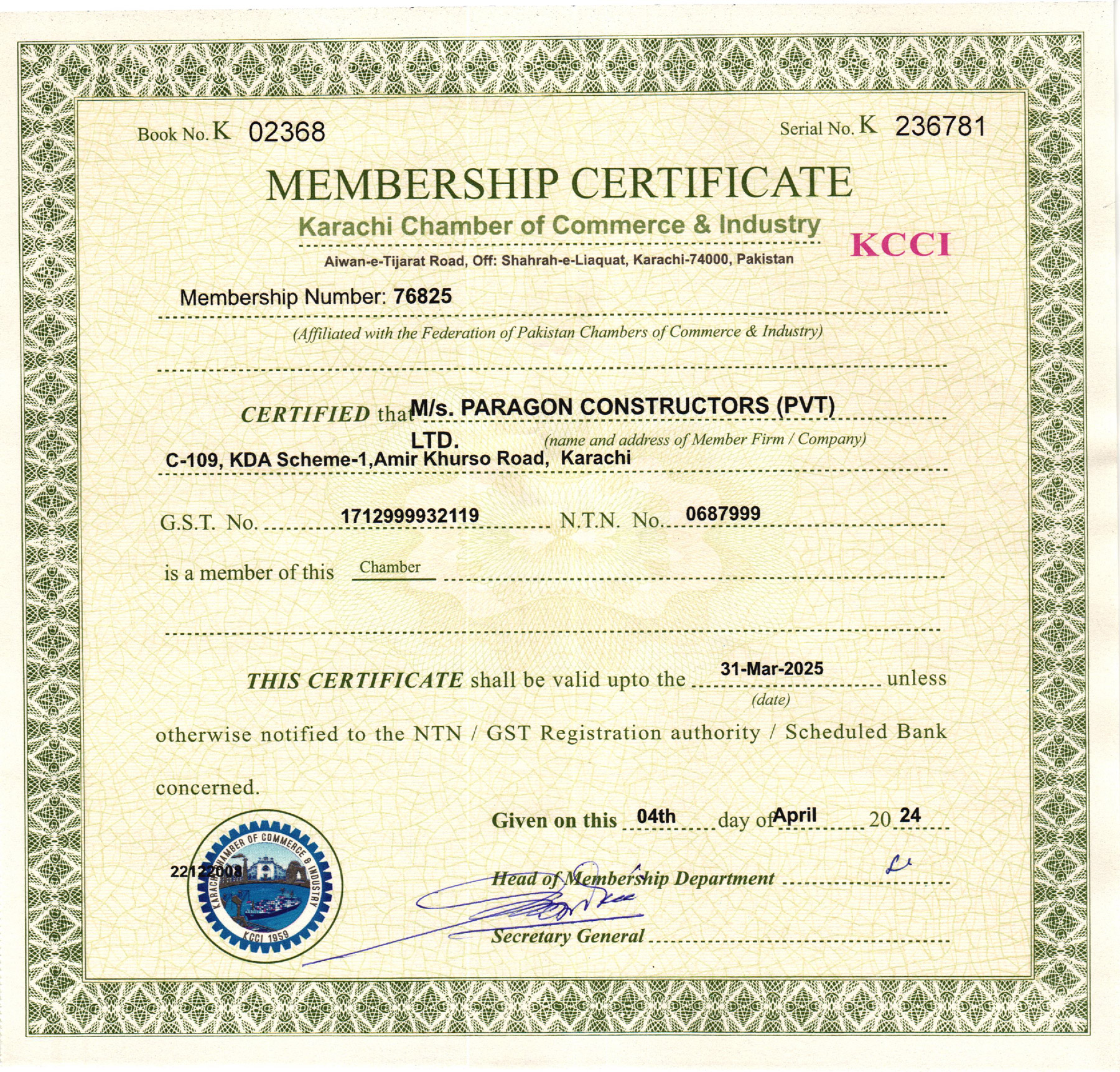 licenses – Paragon Constructors